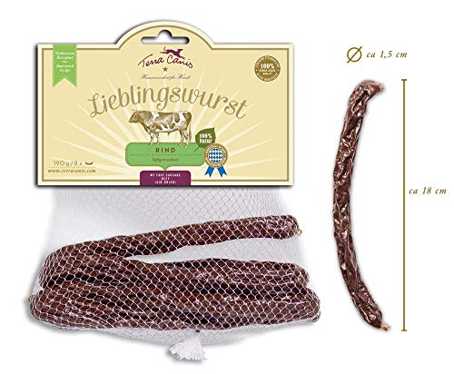Terra Canis Lieblingswurst Rind 8er 190g | Hundeleckerli & Snacks ...